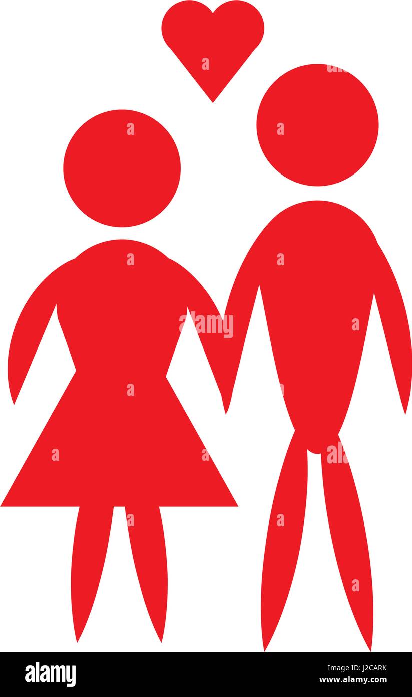 man and woman pictogram icon couple design Stock Vector Image & Art - Alamy