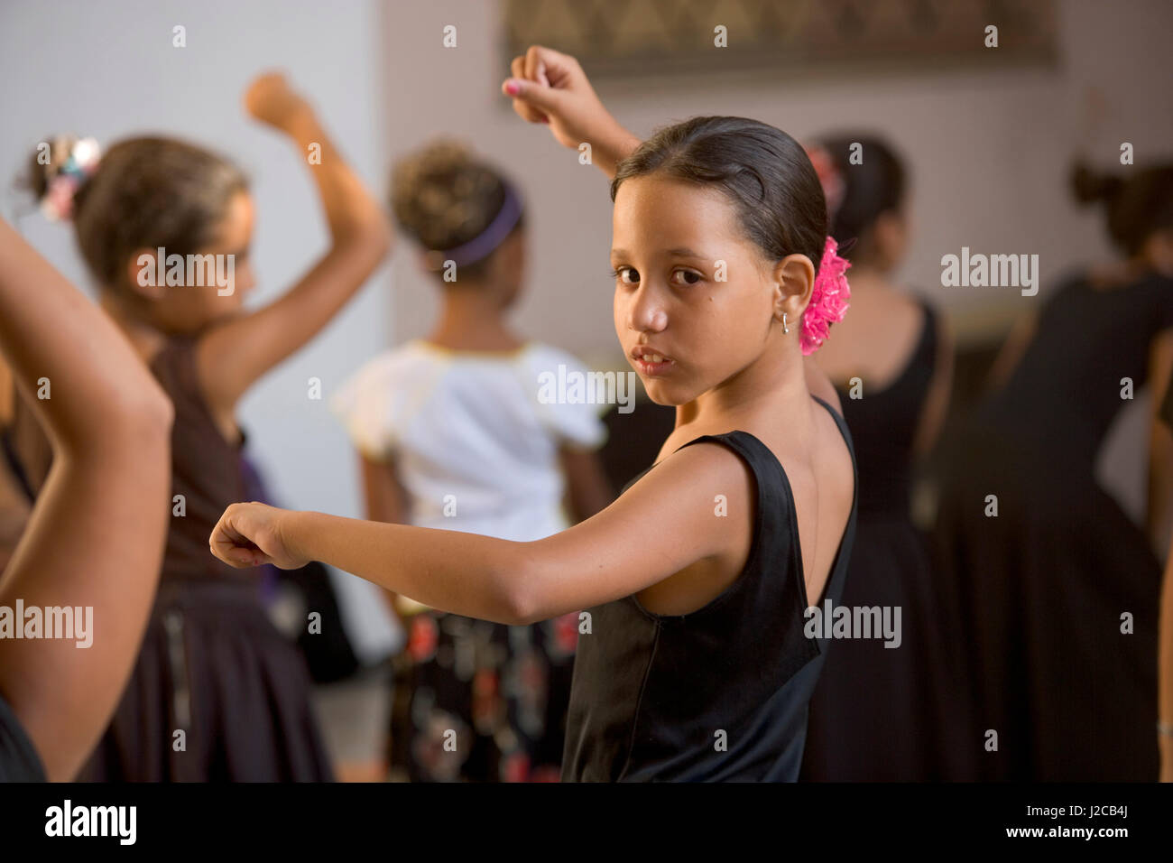 Young girls learning Tango Dance, Cienfuegos, Cuba Stock Photo - Alamy