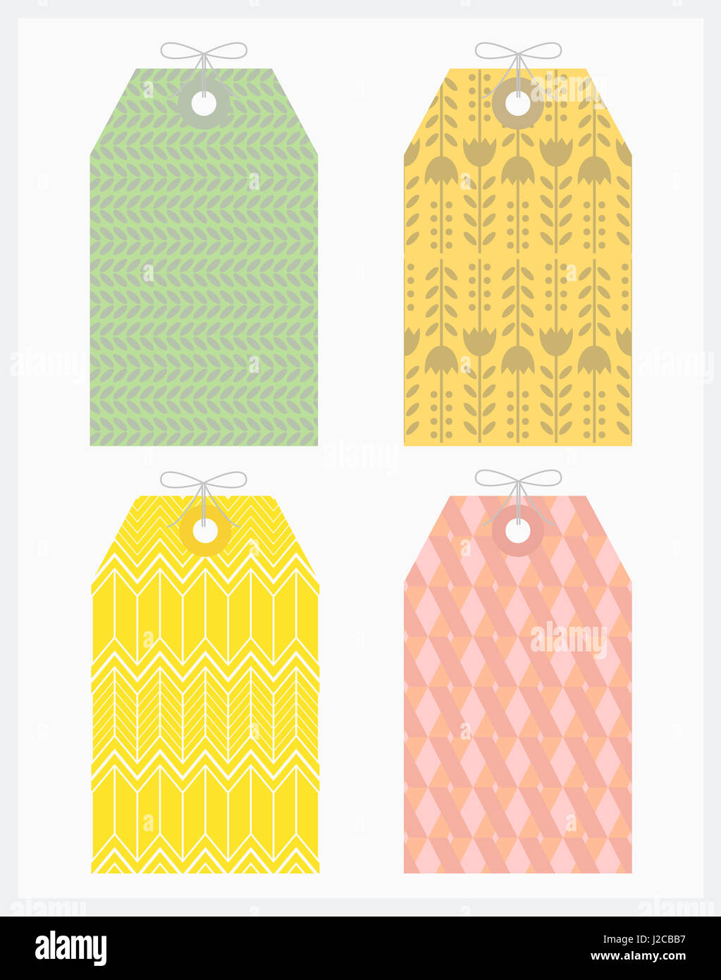 Tags with geometric patterns Stock Photo - Alamy