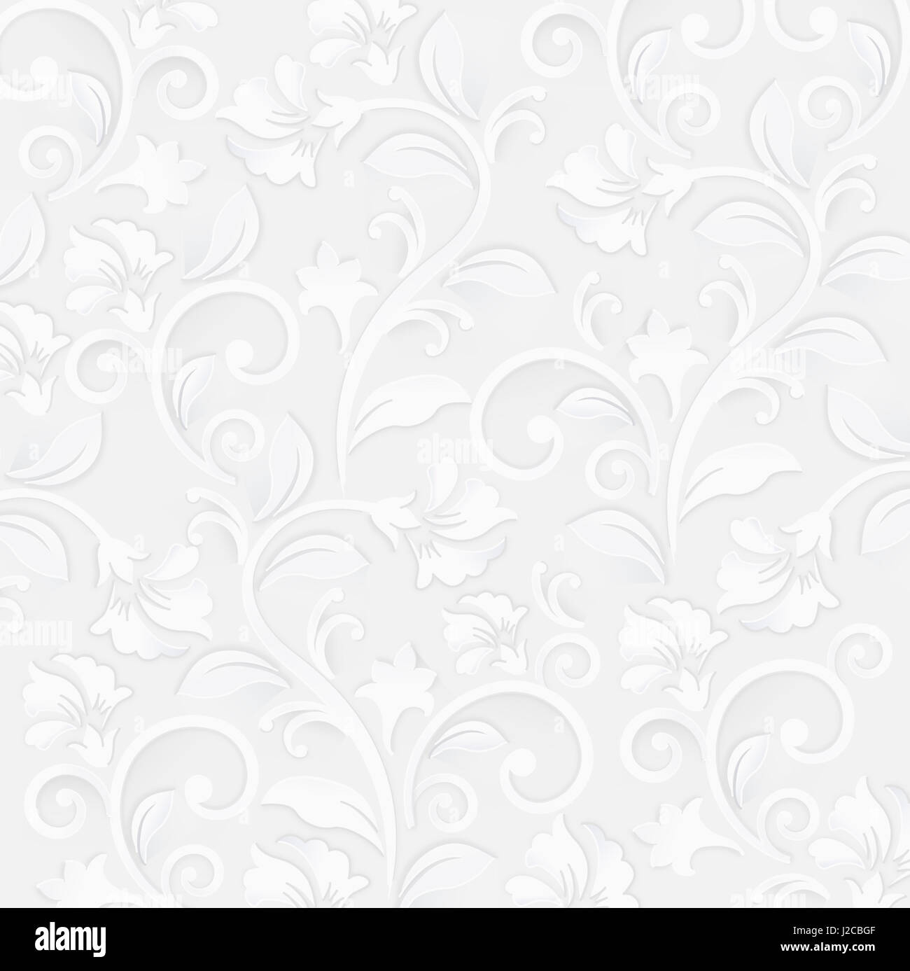 Wallpaper with white flower patterns Stock Photo - Alamy