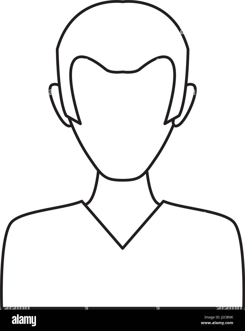 Male profile faceless Stock Vector Image & Art - Alamy