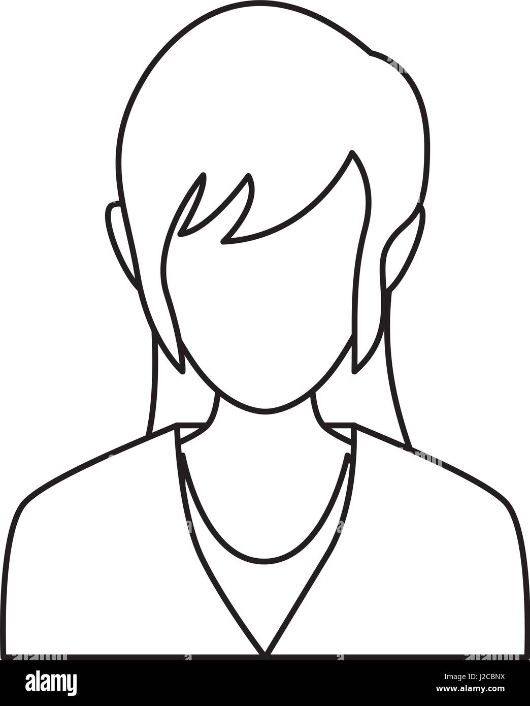 Woman faceless profile Stock Vector Image & Art - Alamy