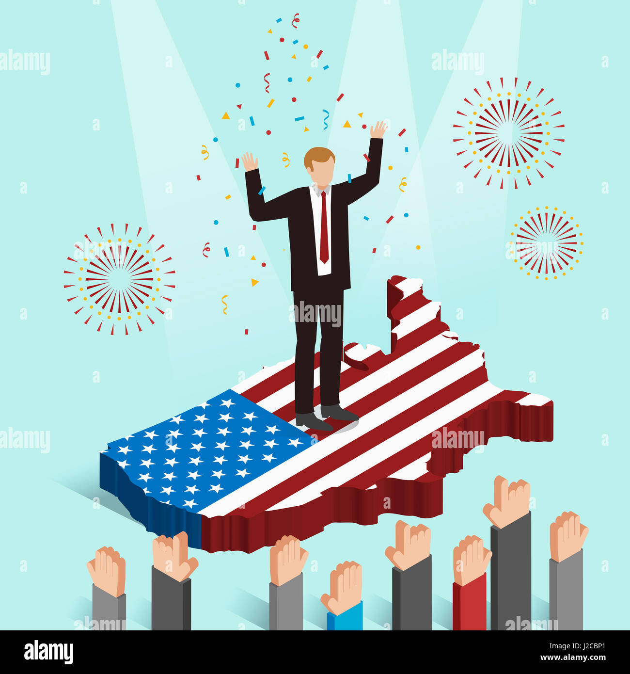 Successful American candidate Stock Photo - Alamy