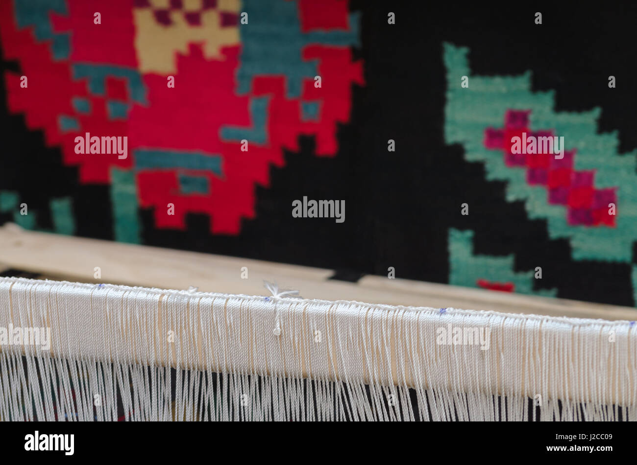 Background made loom threads hi-res stock photography and images - Alamy