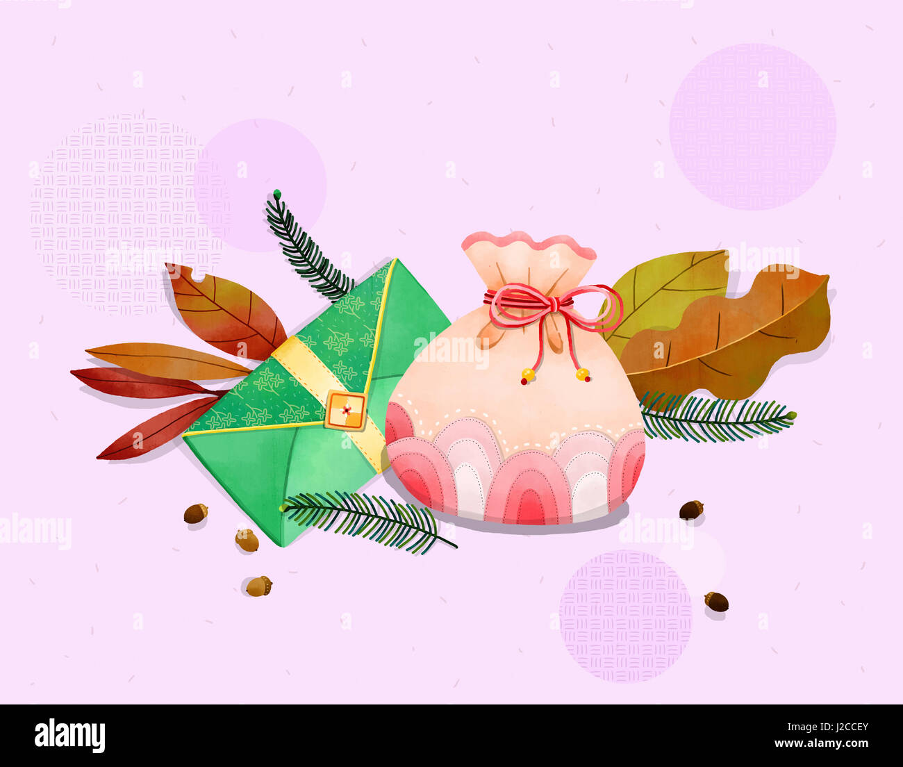 Traditional Korean fortune bag and envelope Stock Photo - Alamy