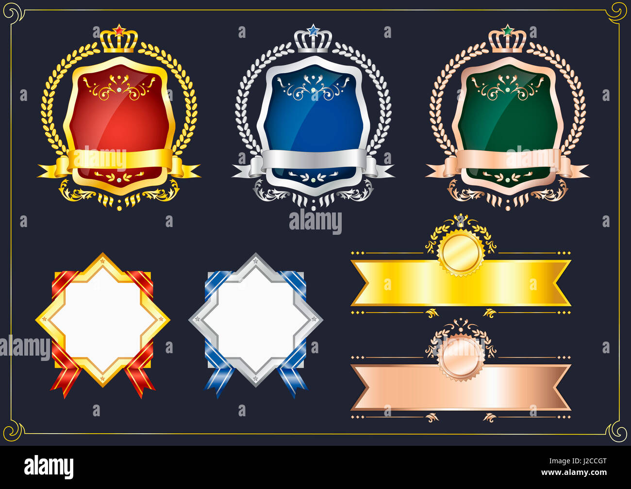 Various emblems and badges Stock Photo - Alamy