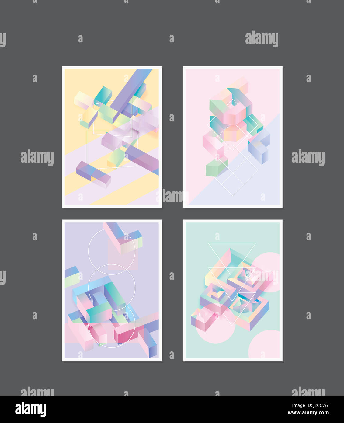 Abstract geometric block patterns Stock Photo - Alamy