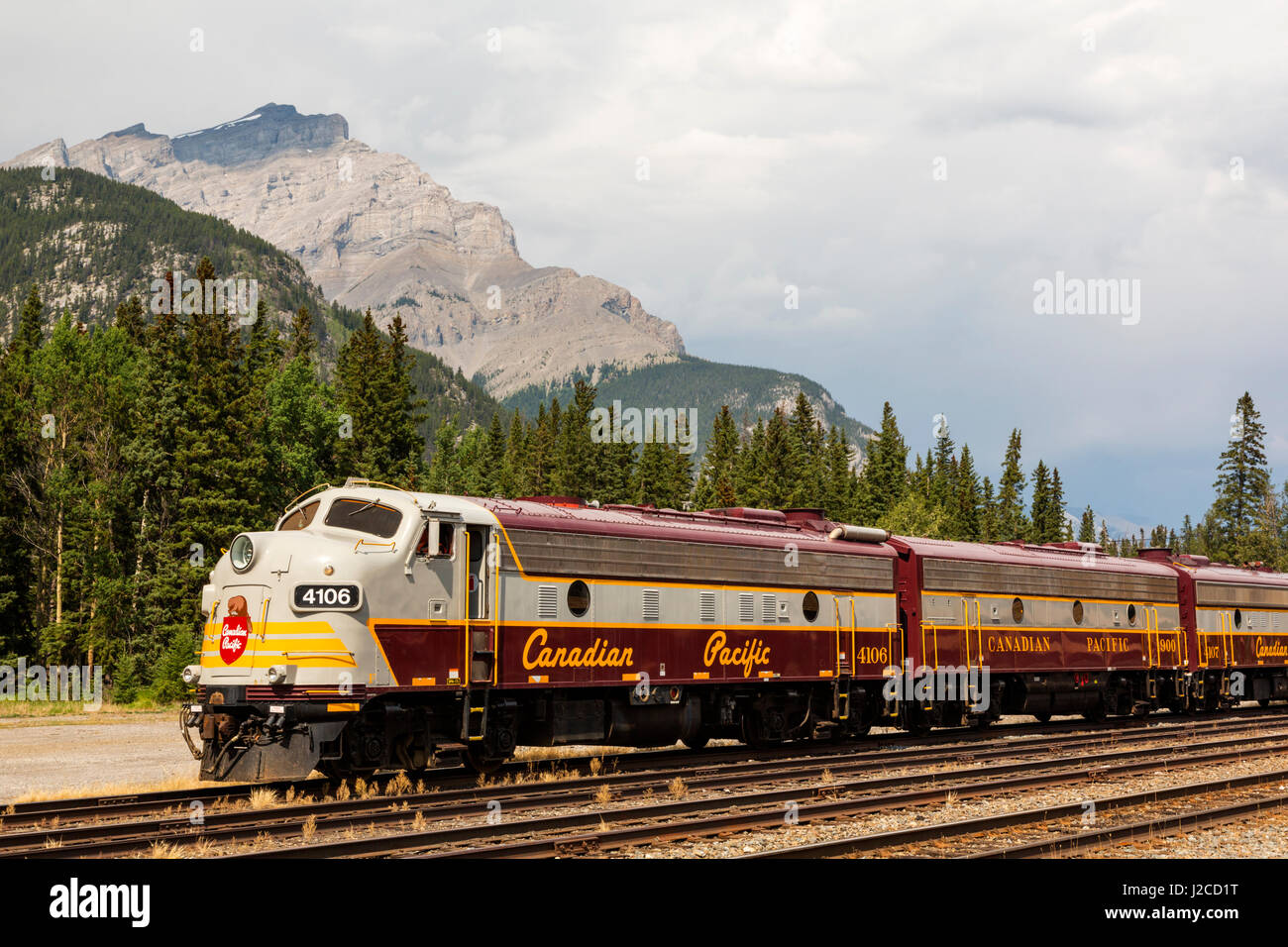 Canada, Alberta, Banff National Park, Banff, Canada Pacific Railway ...