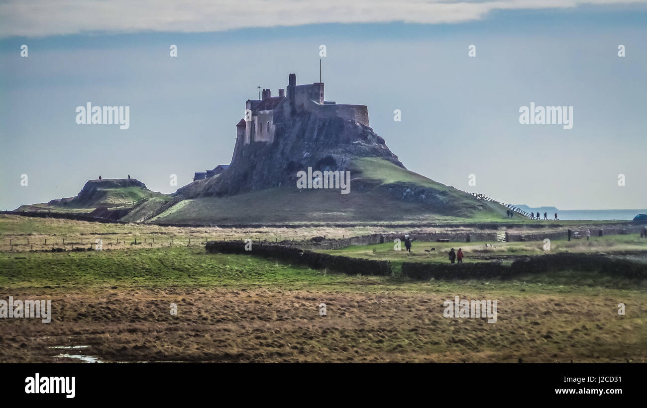 Lindisfarne Holy Island Northumbria Stock Photo - Alamy