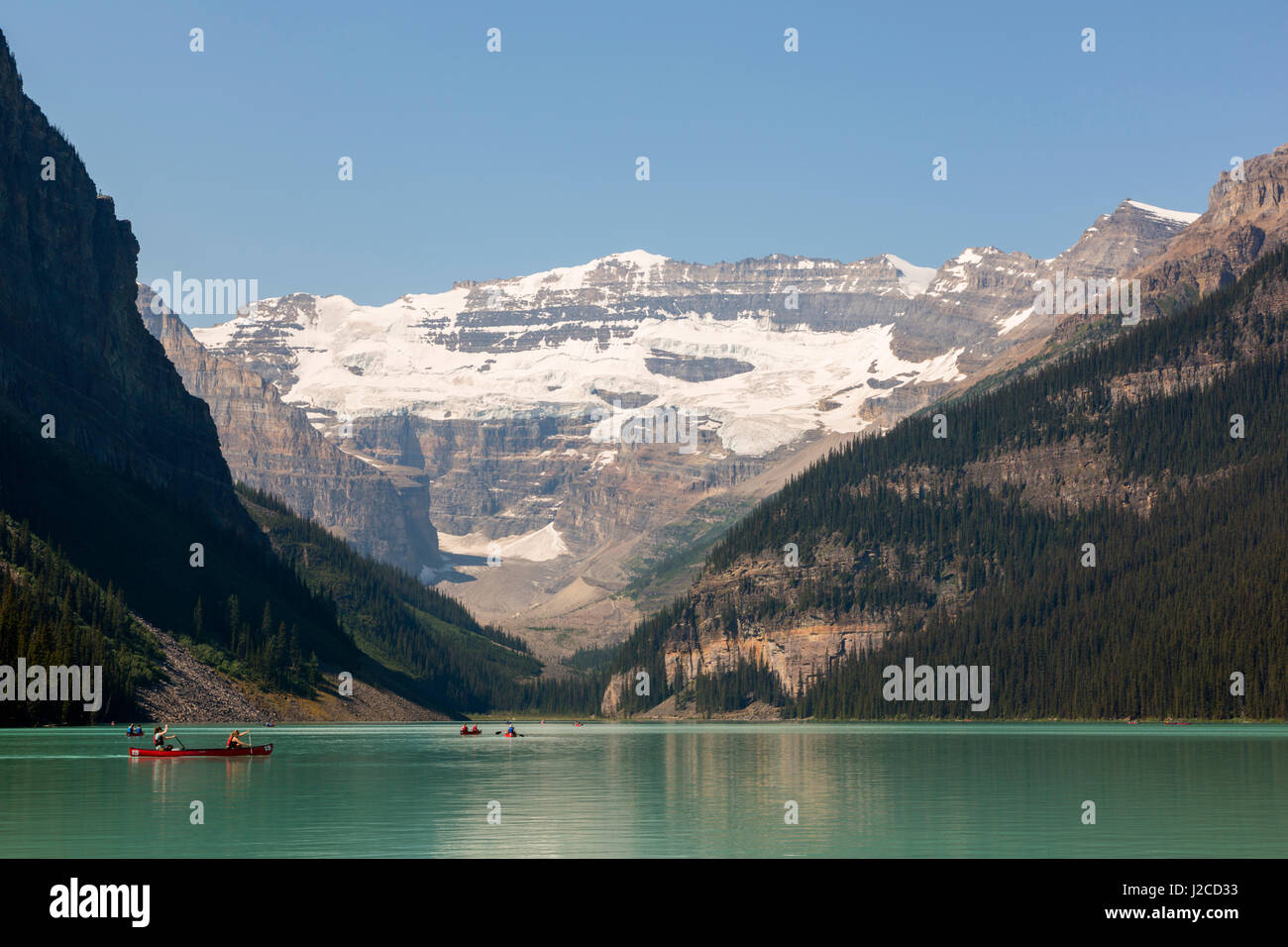 Canada, Banff National Park, Lake Louise, with Mount Victoria and ...