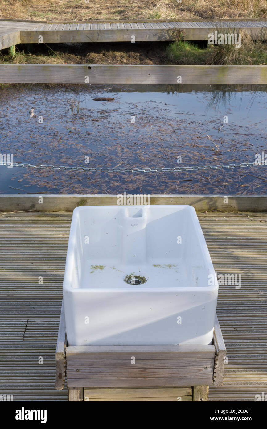Sink use when pond dipping, Foxglove Covert Local Nature Reserve ...