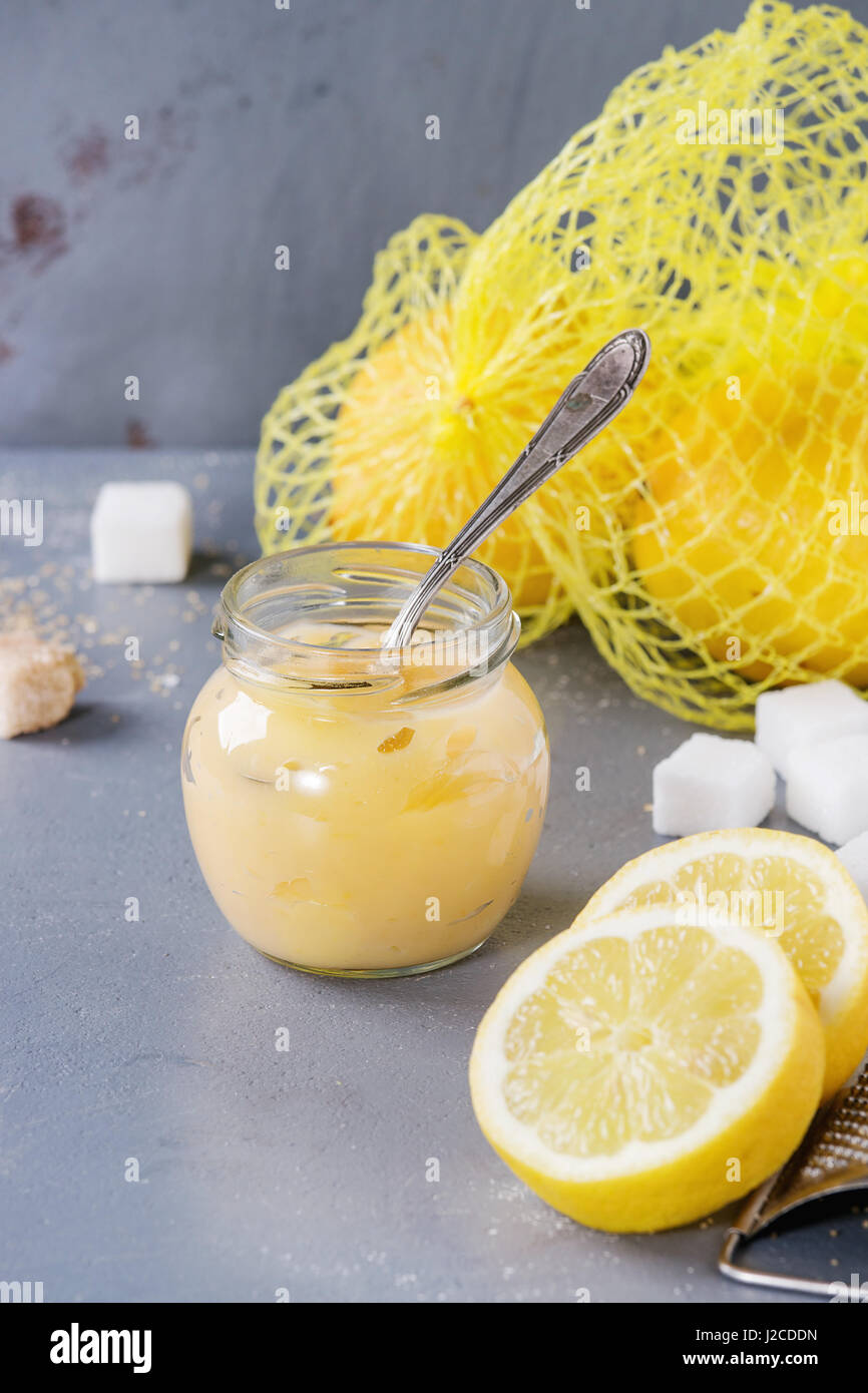 Homemade lemon curd Stock Photo - Alamy