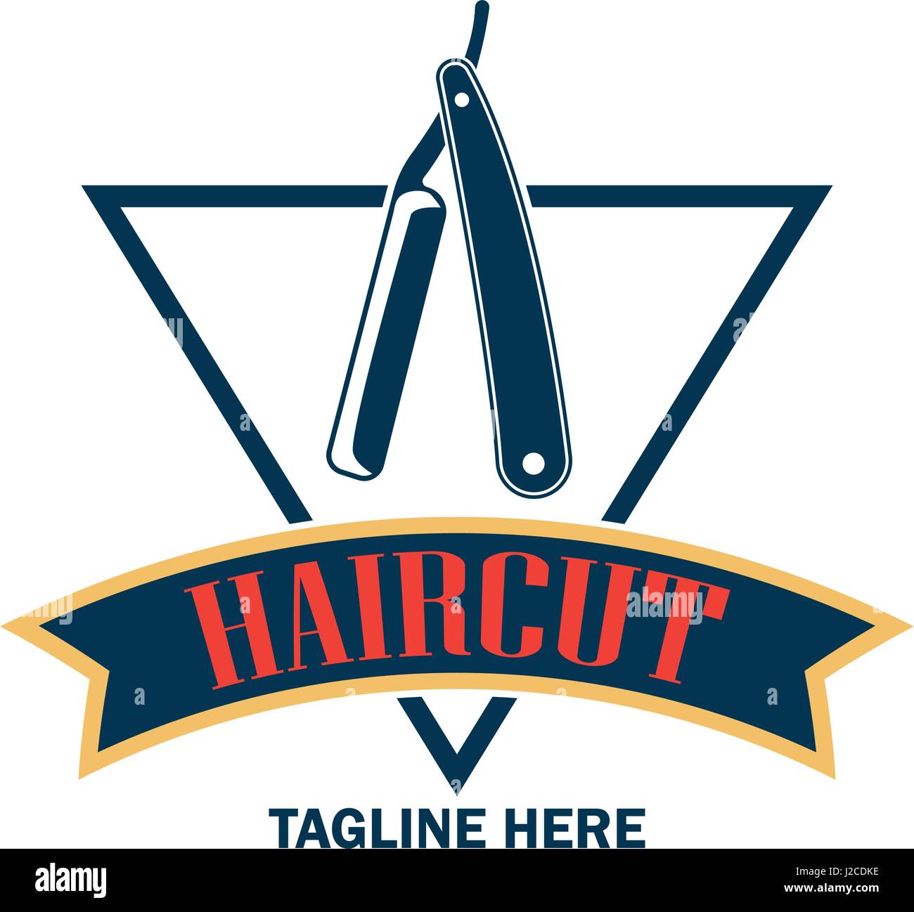 Barber shop logo text space Stock Vector Images - Alamy