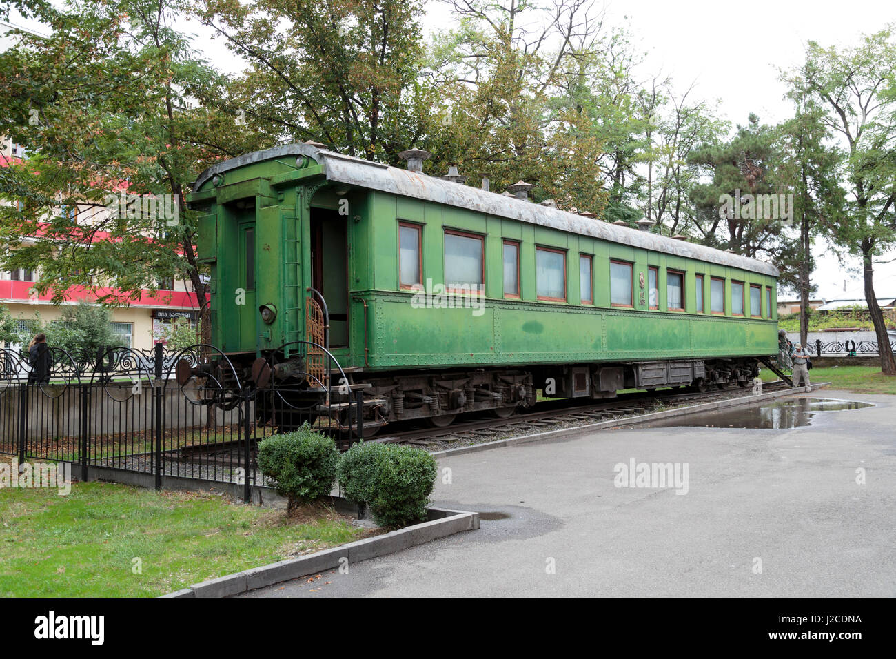 Georgia, Gori. Stalin's personal train carriage at the Joseph Stalin ...