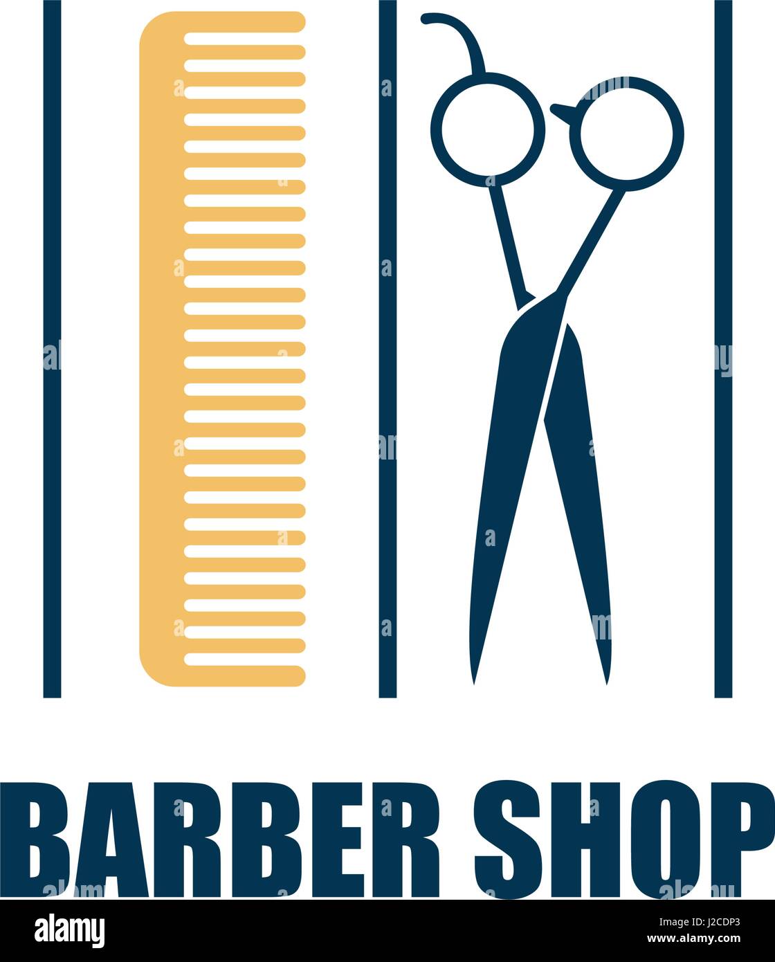 barber shop logo with text space for your slogan / tagline, vector ...