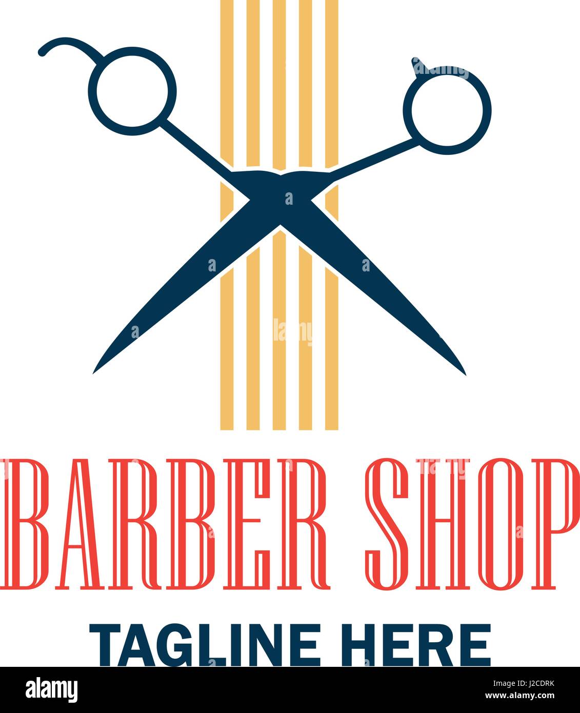 barber shop logo with text space for your slogan / tagline, vector ...