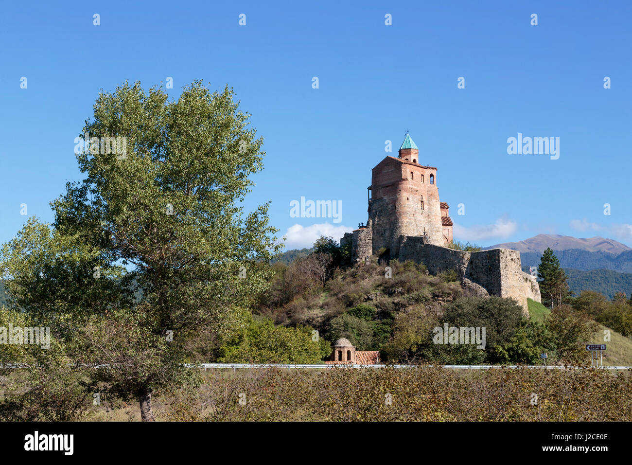 Georgia, Telavi. Gremi Monastery as seen from the road Stock Photo - Alamy