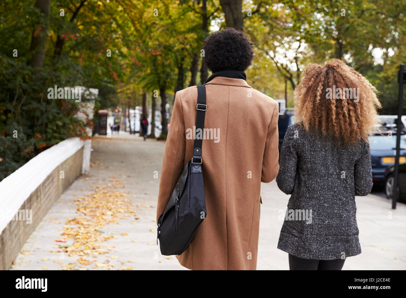 Black women friends walk in fall hi-res stock photography and images ...