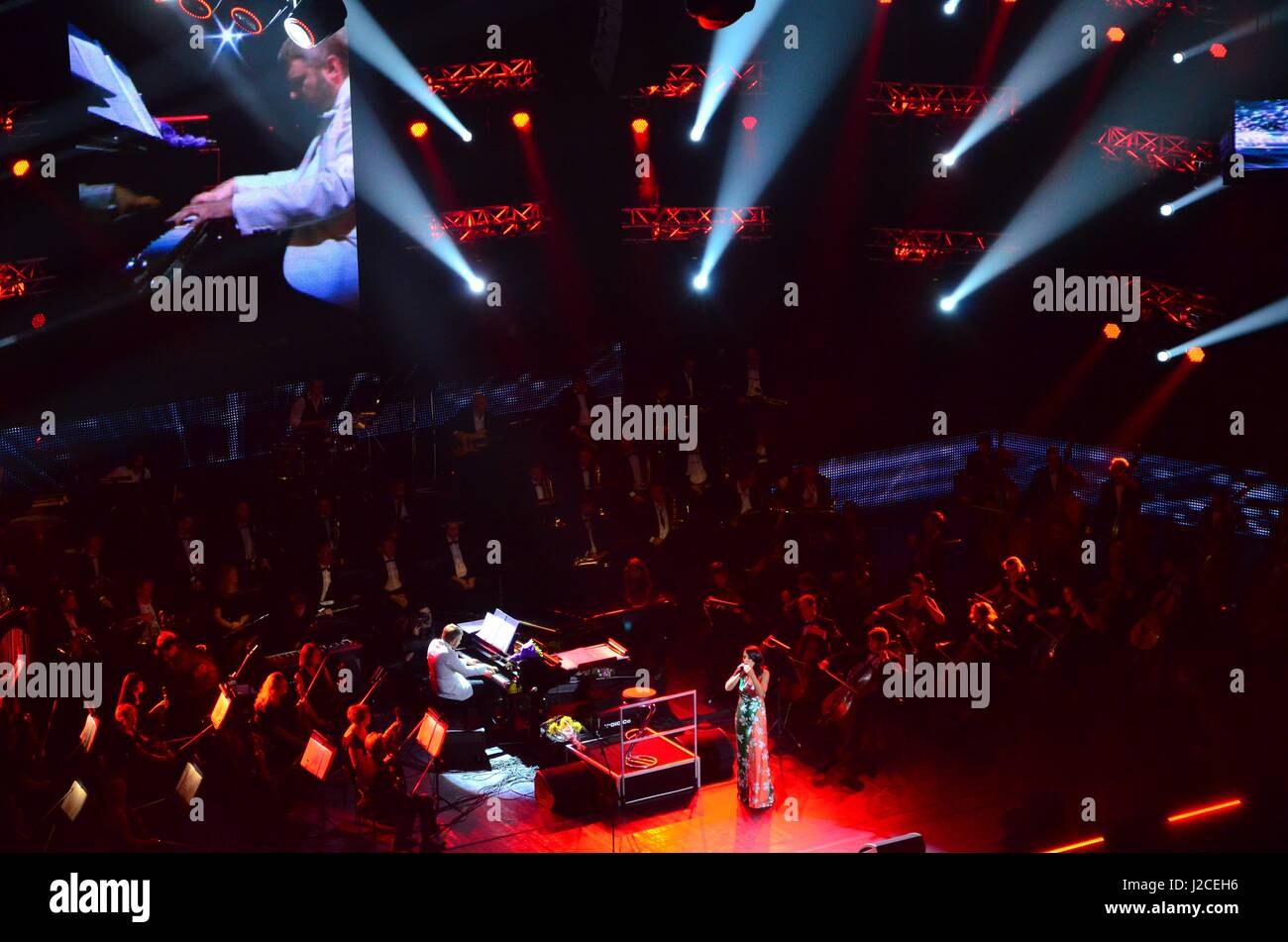Jamala Ukrainian singer at the Palace of Arts "Ukraine" in Kiev ...