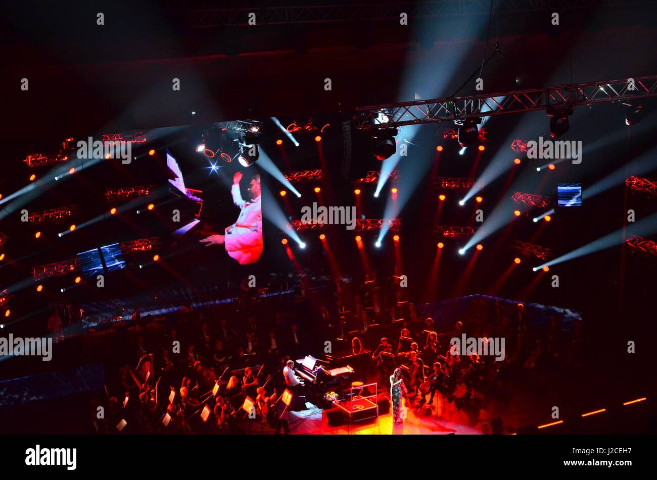 Jamala Ukrainian singer at the Palace of Arts "Ukraine" in Kiev ...