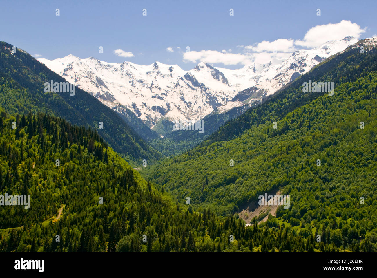Mountain scenery of Svanetia, Georgia Stock Photo - Alamy