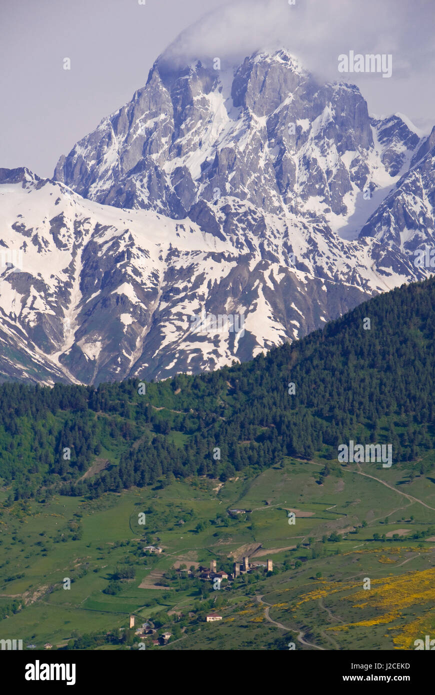 Mountain scenery of Svanetia, Georgia Stock Photo - Alamy