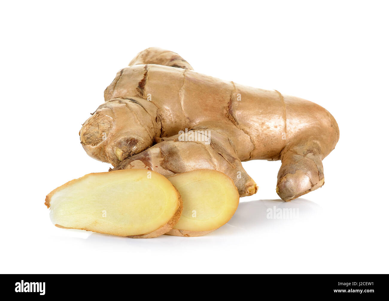 Sliced Ginger isolated on the white background Stock Photo - Alamy