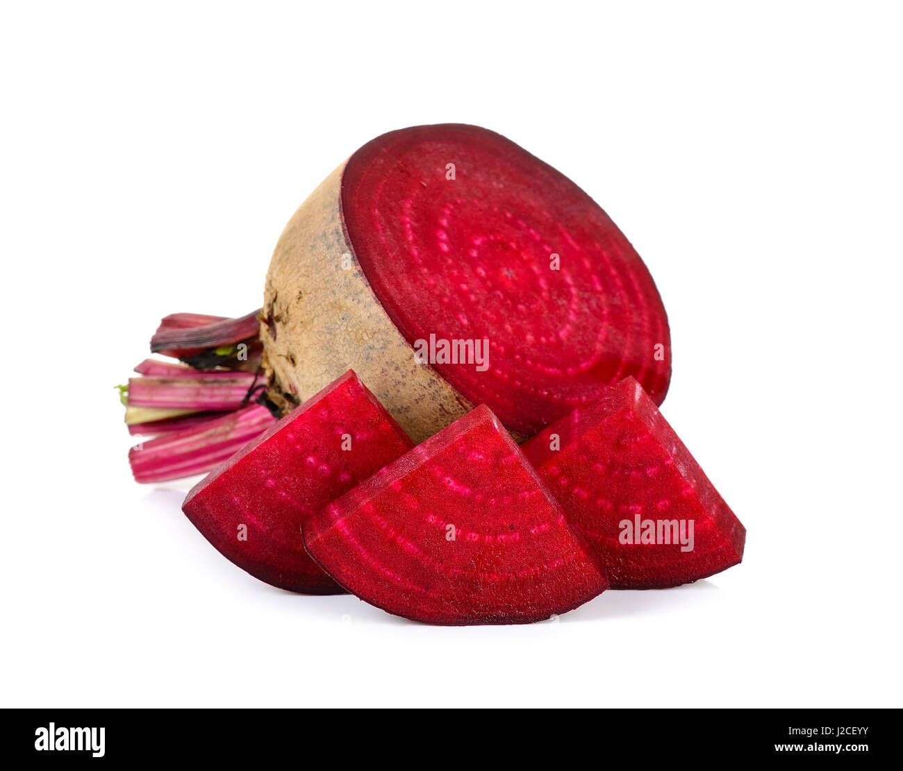 Sliced beetroot isolated on the white background Stock Photo - Alamy