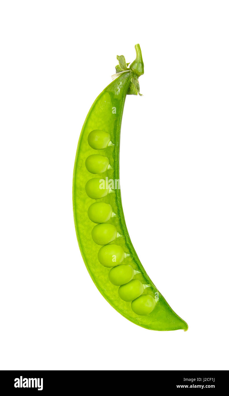 half green peas isolated on the white background Stock Photo - Alamy