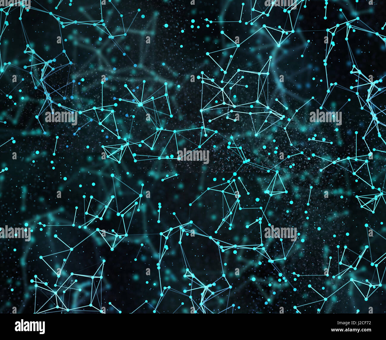 Abstract blue polygonal space background Stock Photo - Alamy