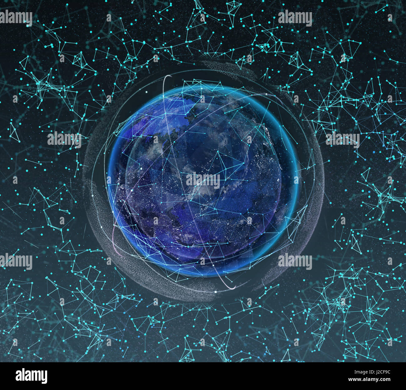 Abstract network data connection Stock Photo - Alamy