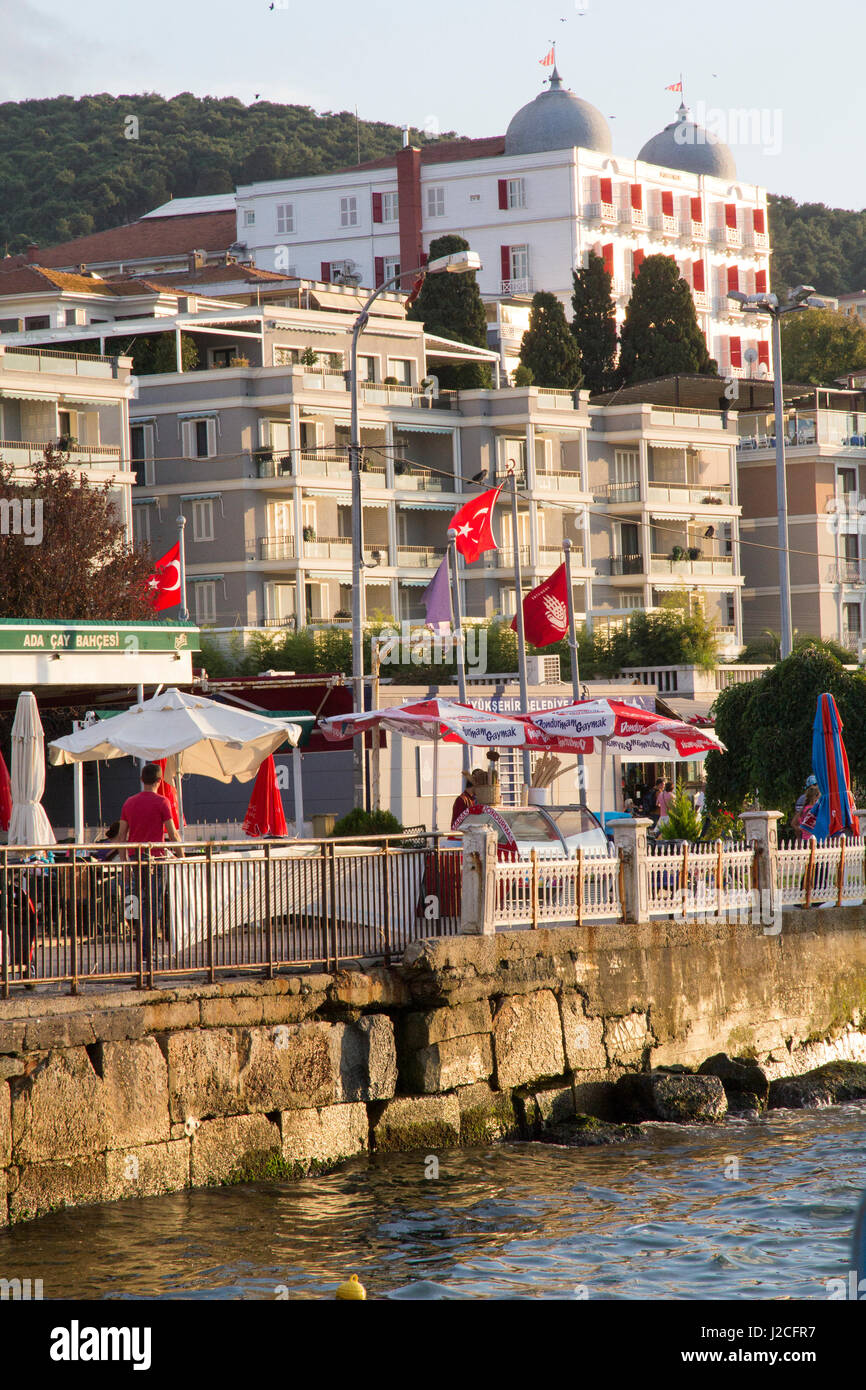 Turkey, Prince Islands or Princes' Islands. Seaside Restaurant. The Sea ...
