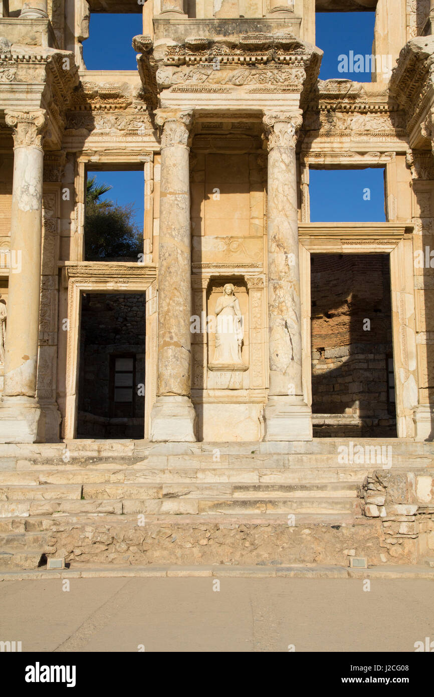 Turkey, Ephesus. The library of Ephesus (Celsius) was built in 117 A.D ...