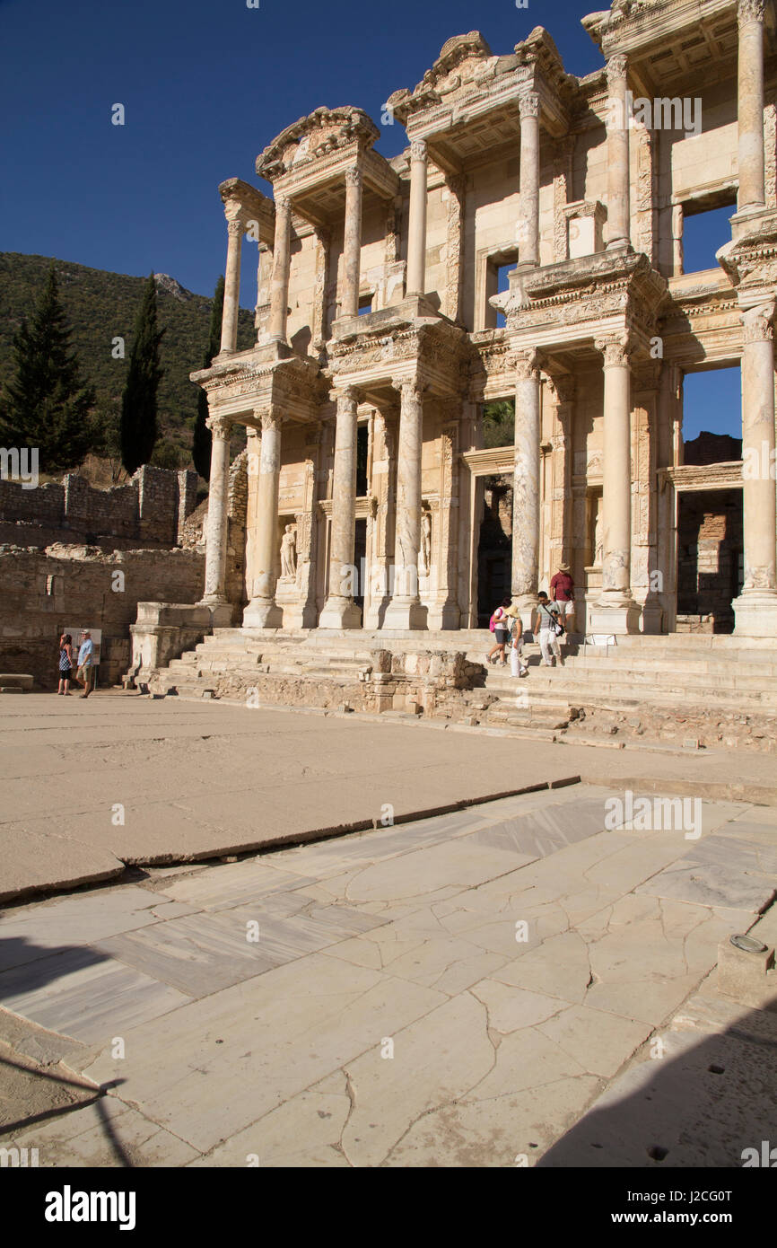 Turkey, Ephesus. The library of Ephesus (Celsius) was built in 117 A.D ...