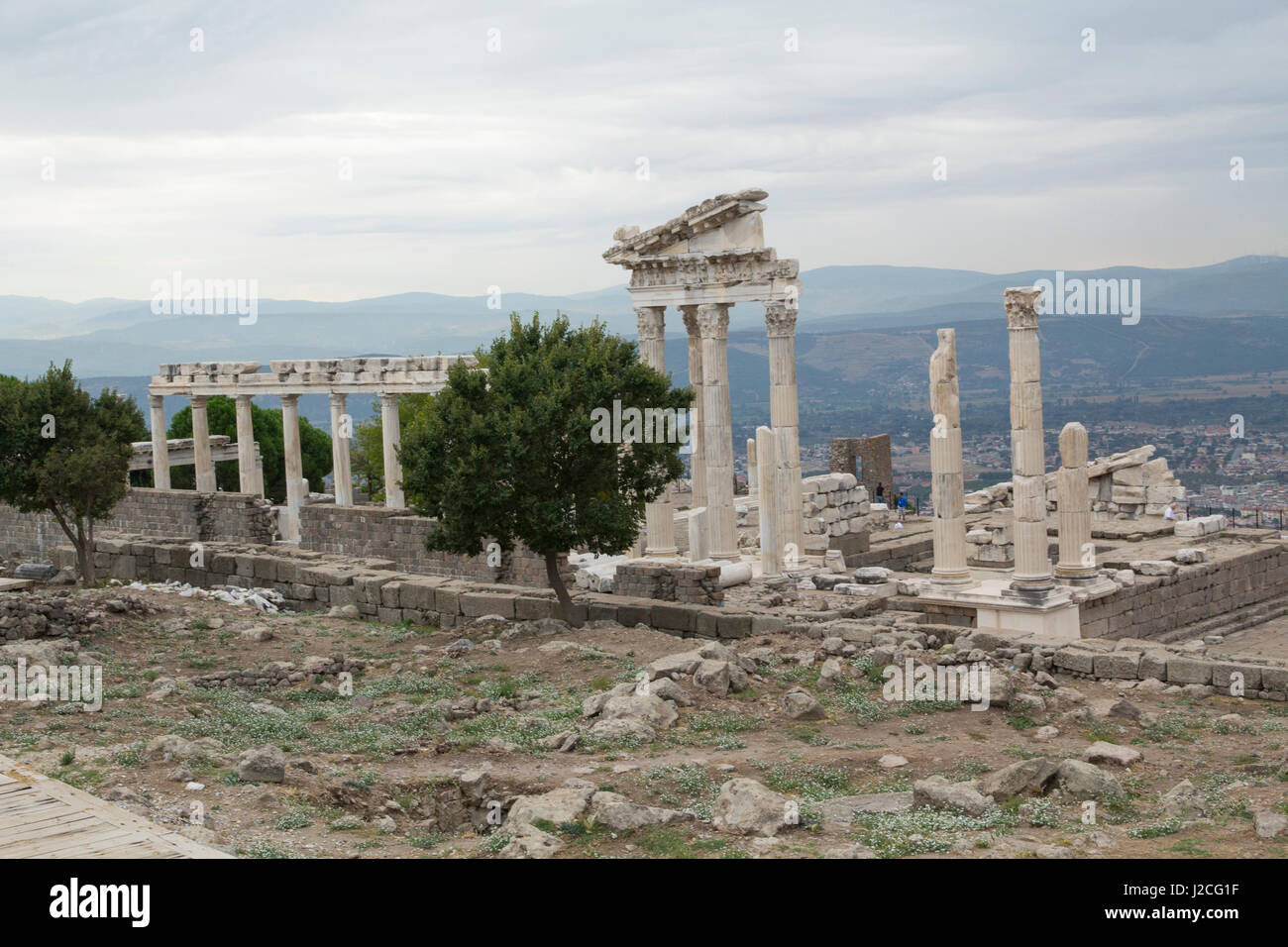 Turkey, Bergama, Pergamon. This ancient city in Aeolis, currently ...