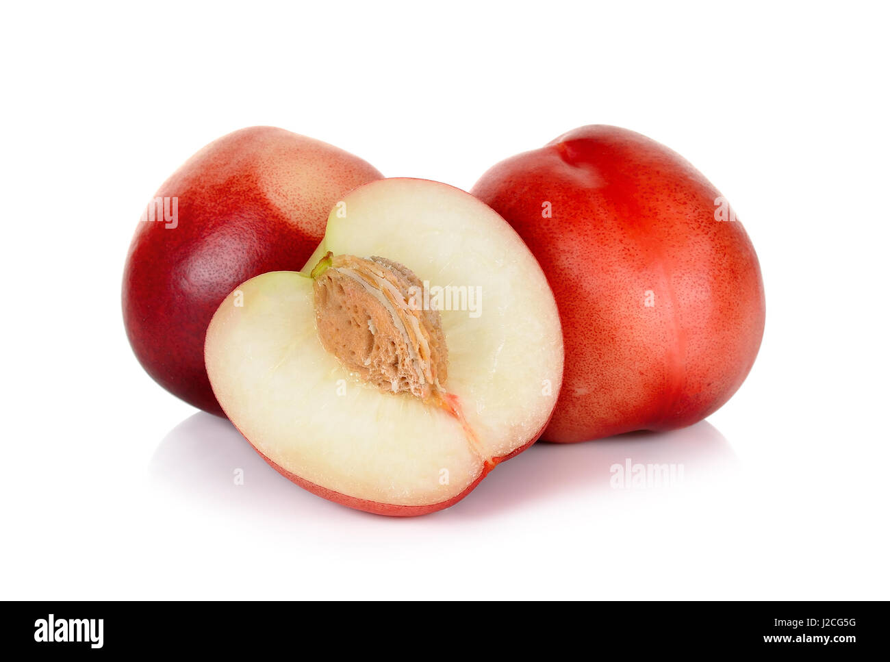 Nectarine fruit isolated on the white background Stock Photo - Alamy
