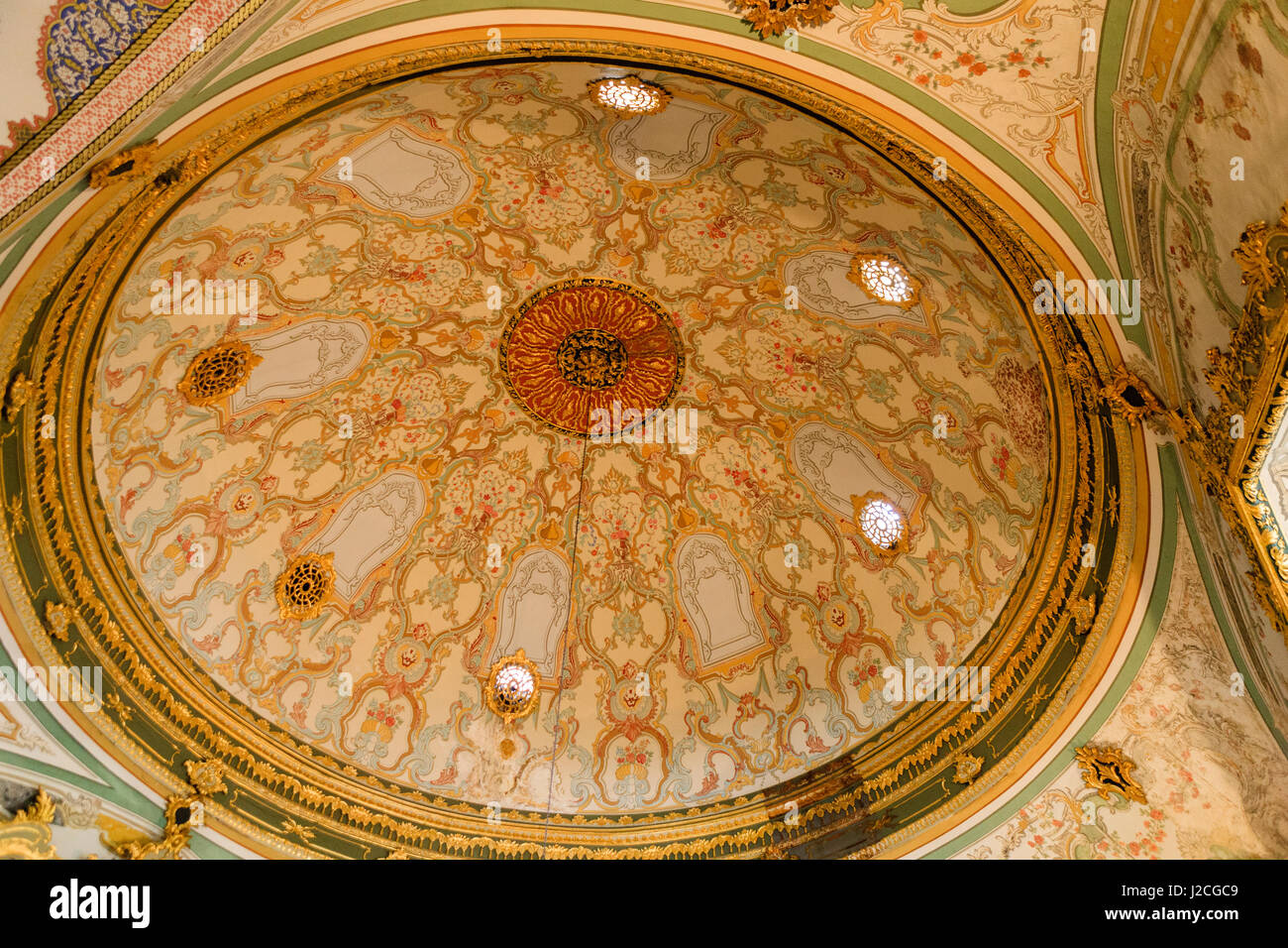 Topkapi ceiling decorations. Istanbul. Turkey Stock Photo - Alamy