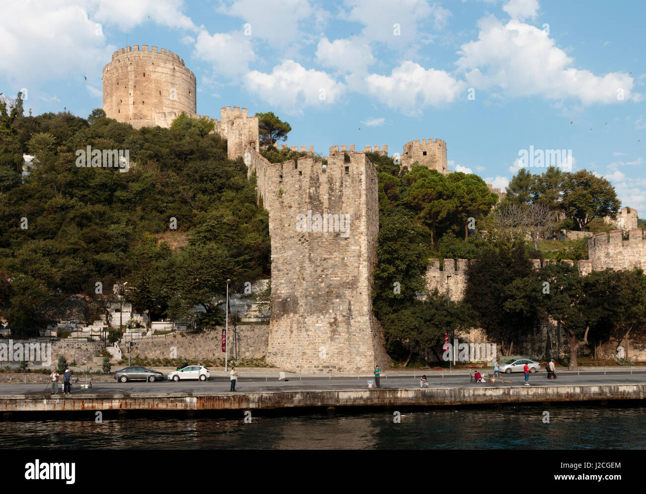 Panorama. Old Fort along the Bosphorus Coast. Istanbul. Turkey. (Large ...