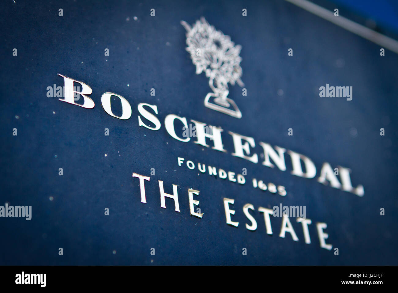 South Africa, Western Cape, Cape, Stellenbosch, Logo of Boschendal ...