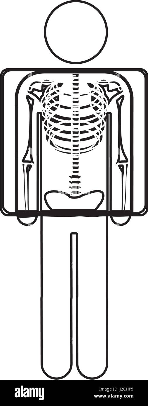silhouette pictogram patient and radiography Stock Vector Image & Art ...