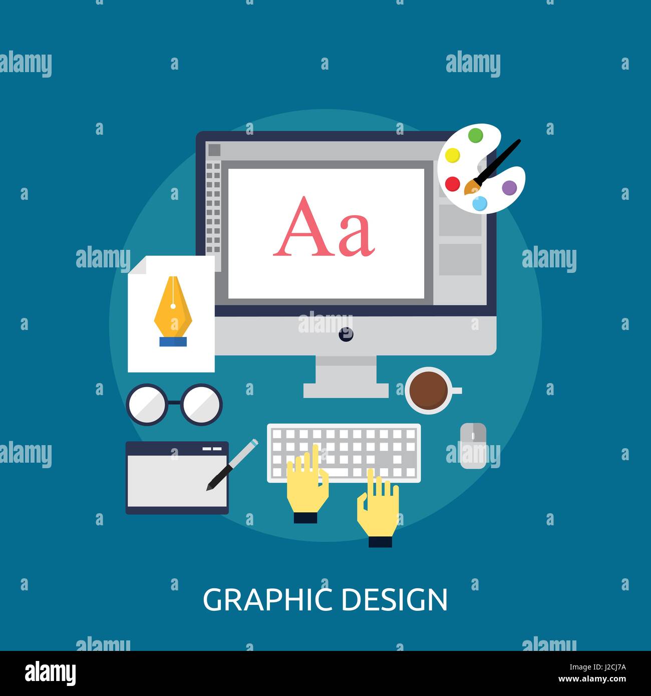 Great flat illustration concept icon and use for design, development ...