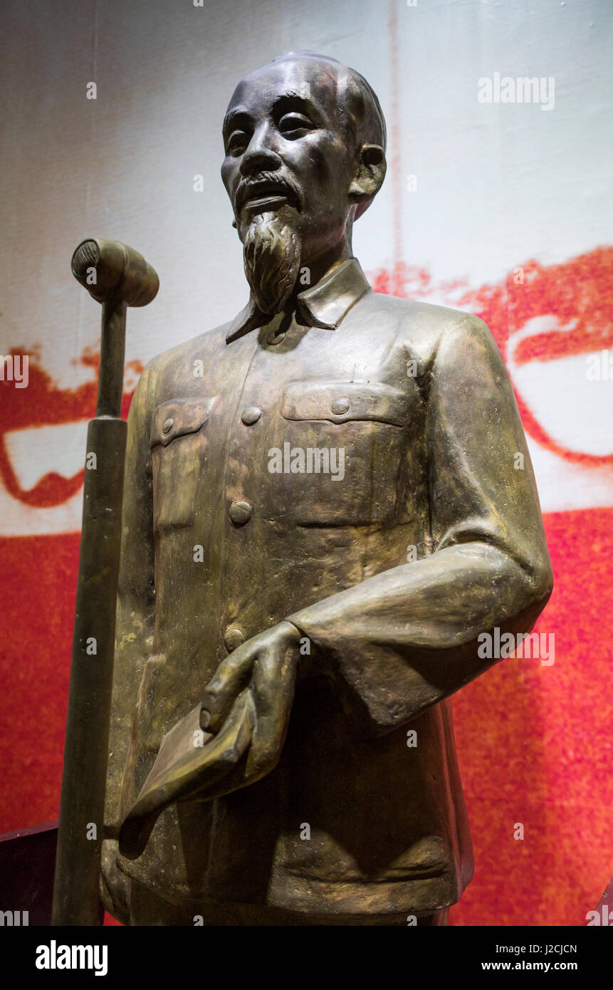Vietnam, Hanoi. Museum of the Vietnamese Revolution, statue of Ho Chi ...