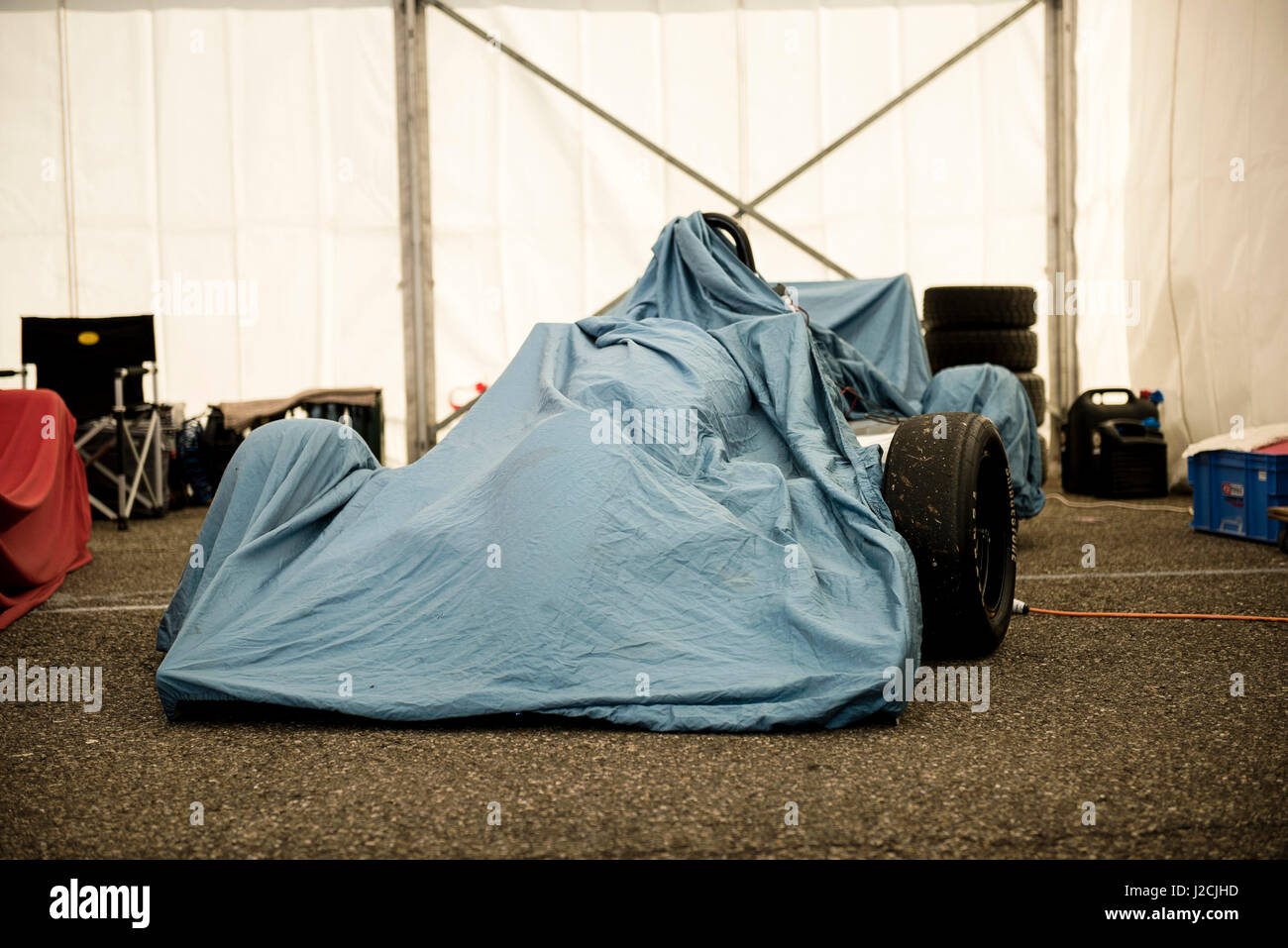 Wrapped Classic Race Car Stock Photo - Alamy