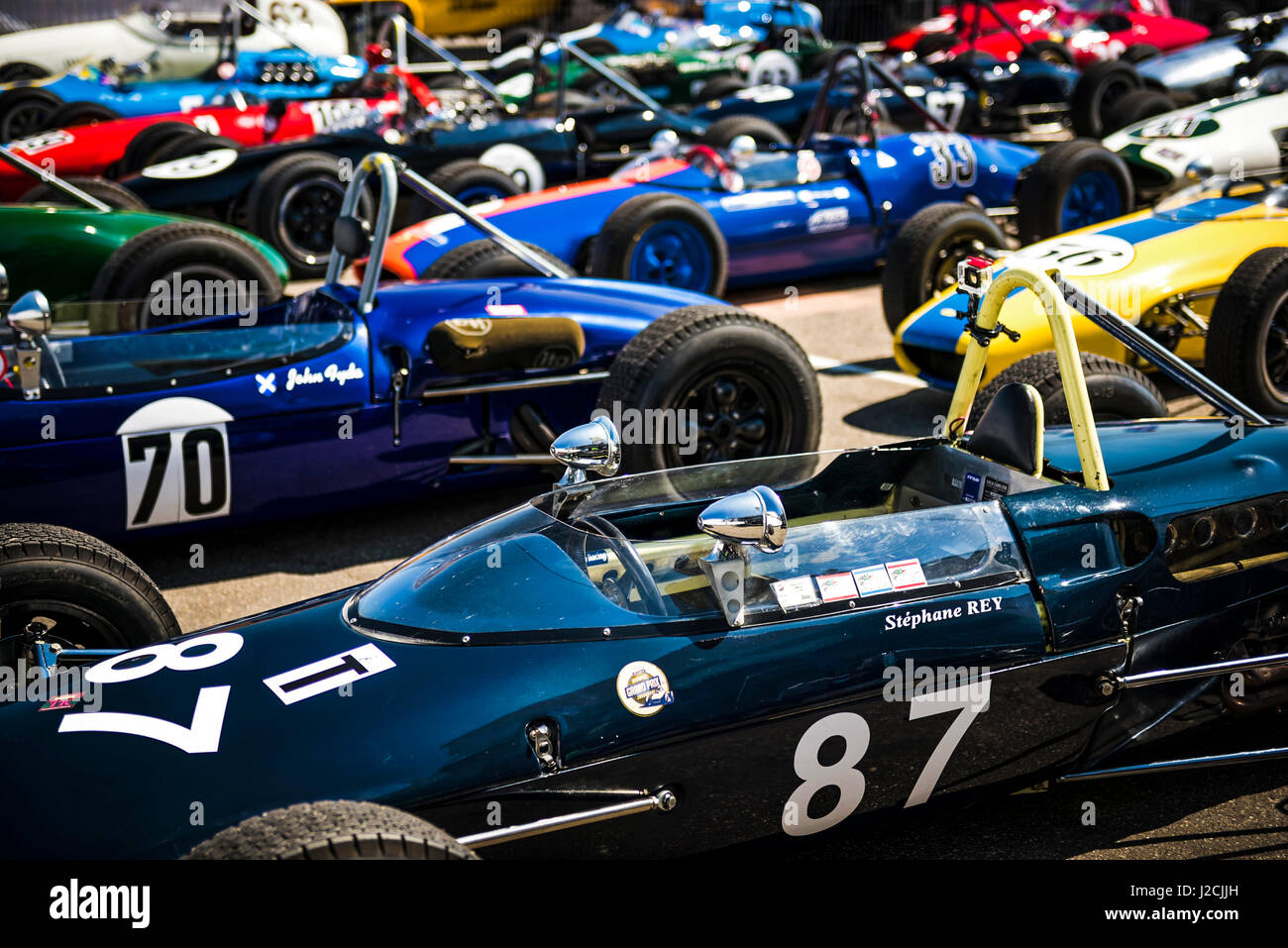 Classic Formula Cars - Parc Fermé Stock Photo - Alamy