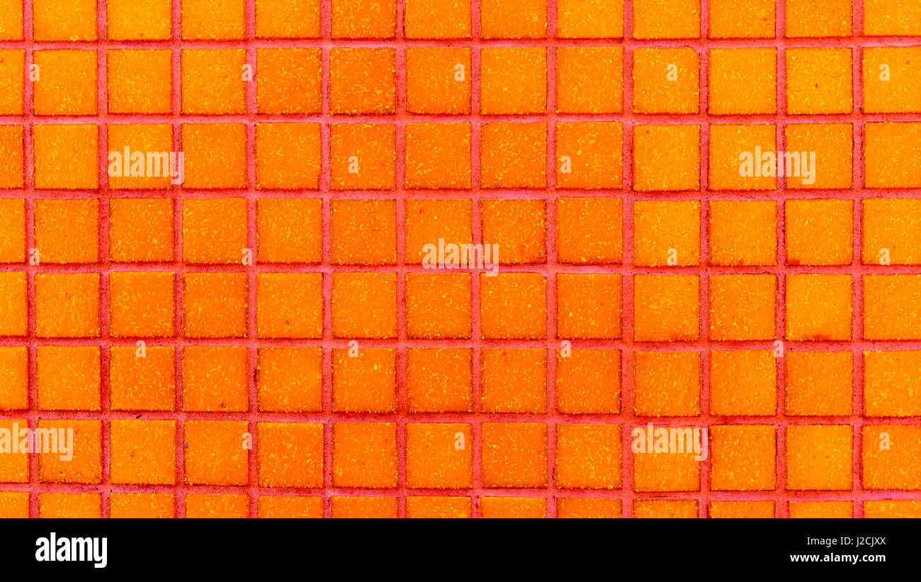 Colorful ceramic tiles mosaic - orange and black. Background texture ...