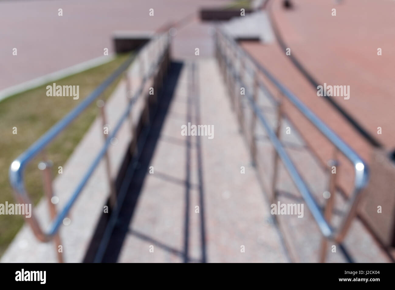 The path for disabled people, people with disabilities, the blur effect ...