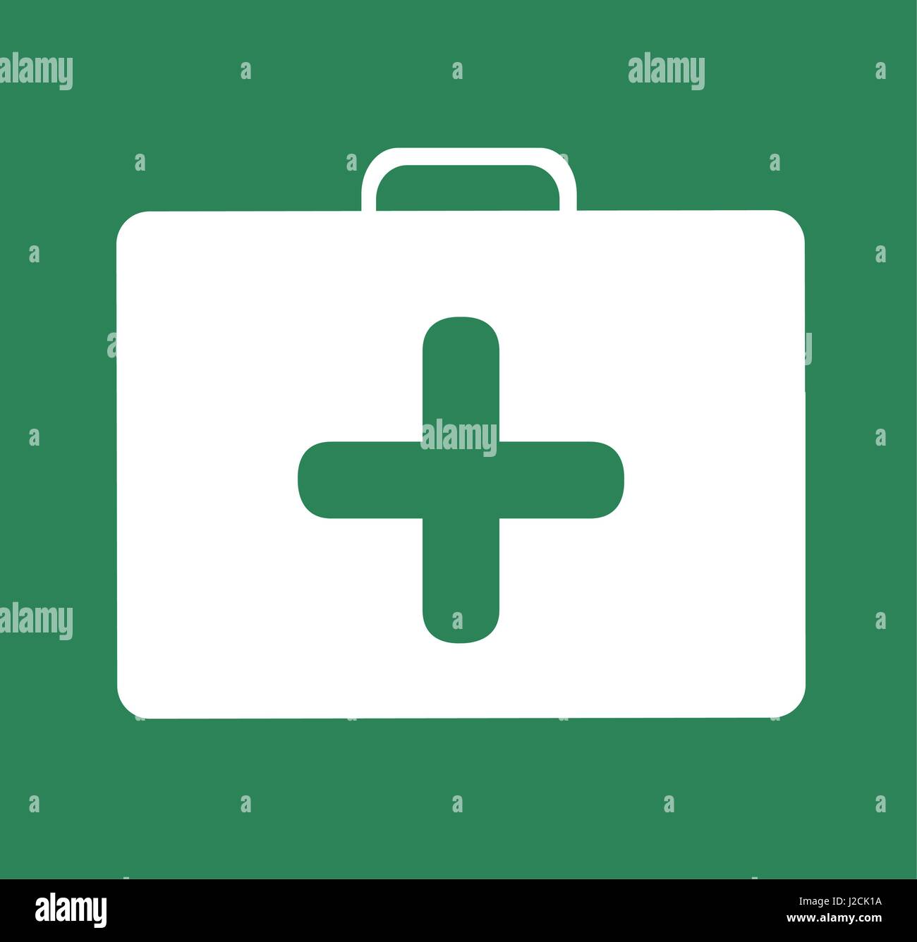 color square frame with first aid kit with cross shape inside Stock ...