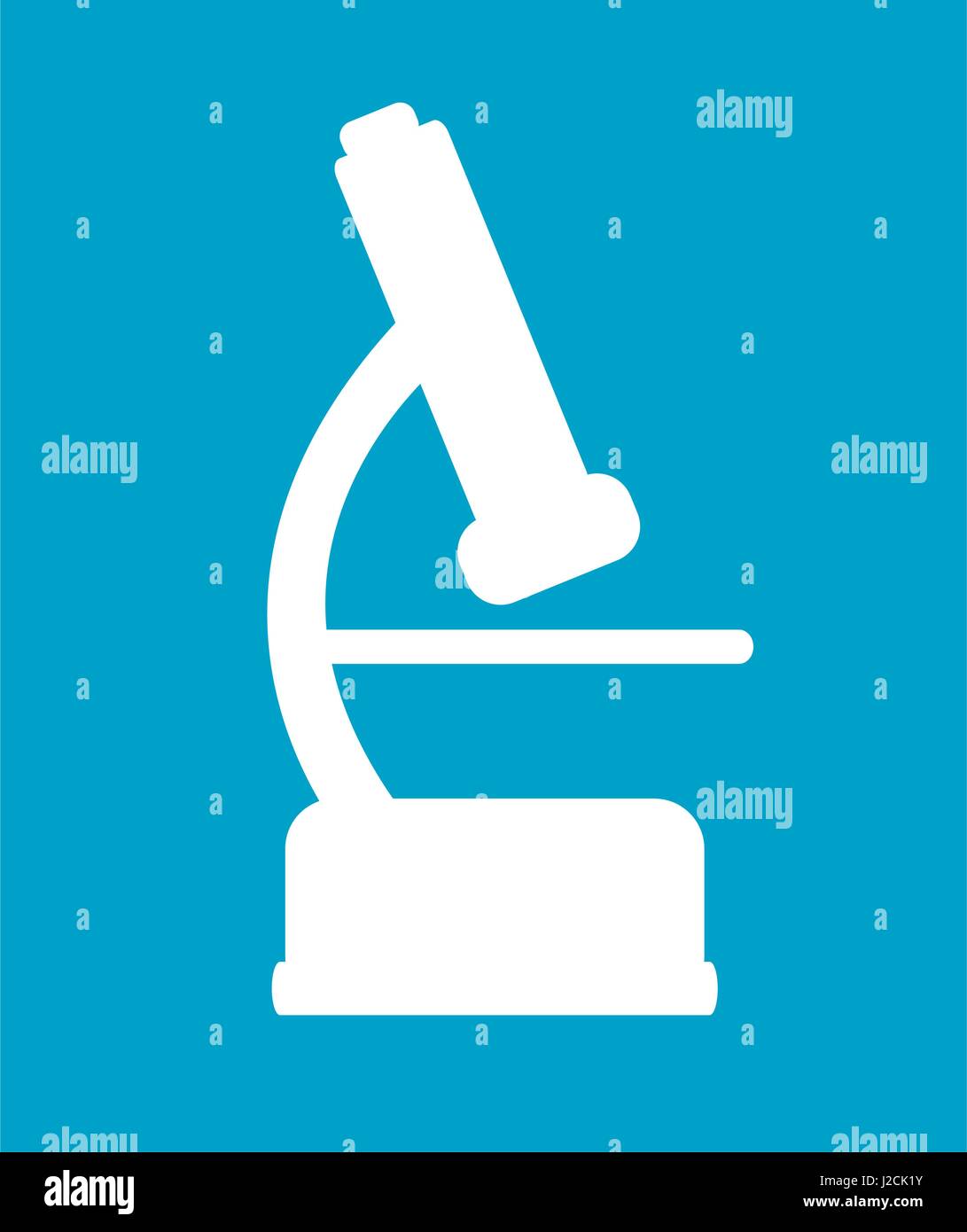 color square frame with microscope tool icon flat Stock Vector Image ...