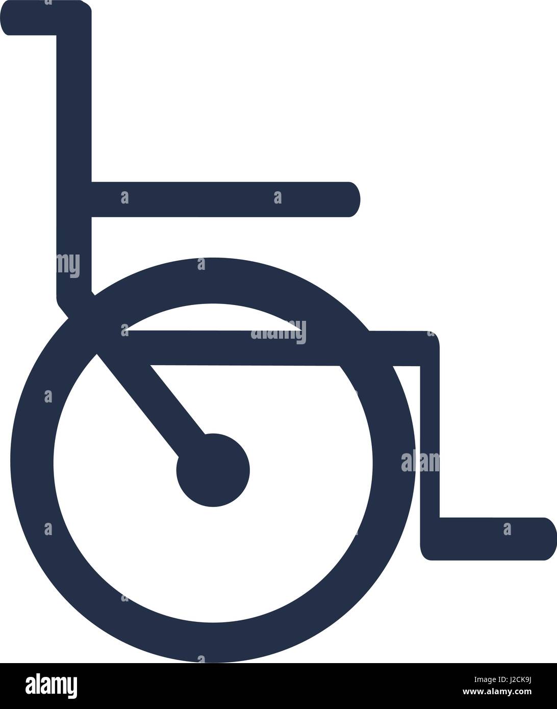 white background with dark blue icon of wheelchair Stock Vector Image ...