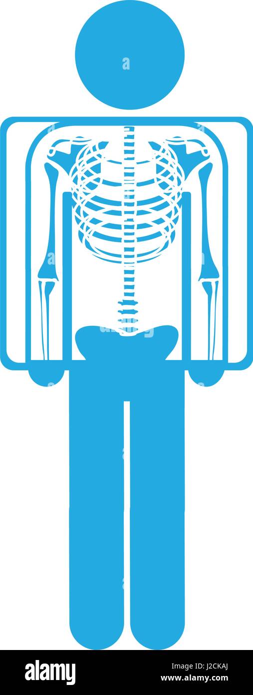 color silhouette pictogram patient and radiography Stock Vector Image ...